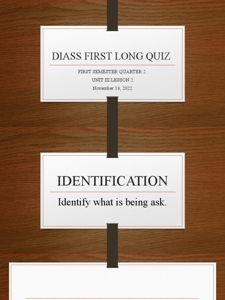 DIASS FIRST LONG QUIZ-Q1-1ST-SEM | PDF