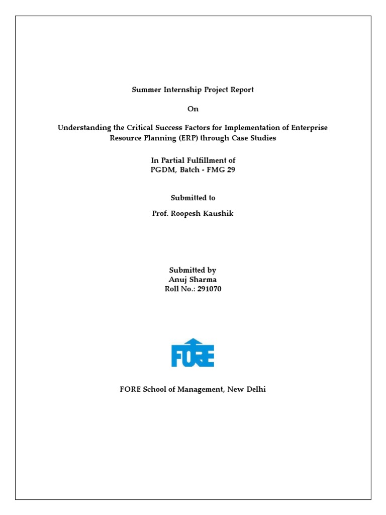 Anuj Sharma | PDF | Enterprise Resource Planning | Business