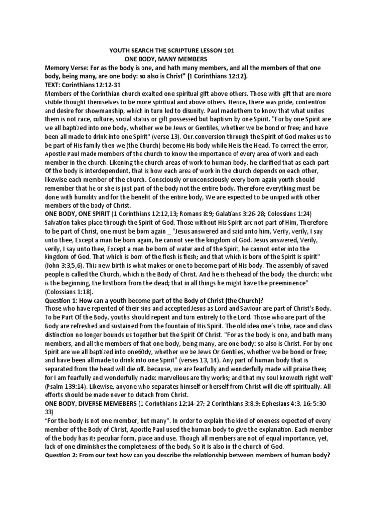 Youth STS 1014 | PDF | Born Again | Jesus