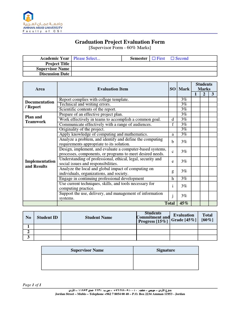 GP Evaluation Form - Supervisor v1.4 | Download Free PDF | Computing ...