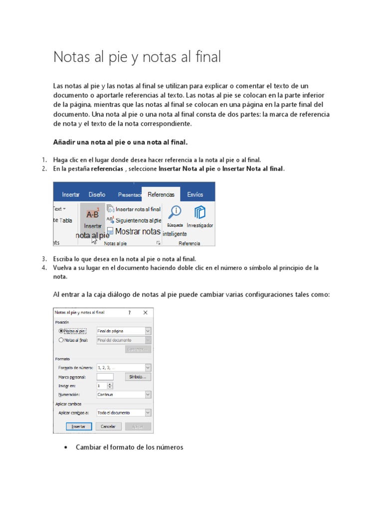 Notas y citas al pie en formato APA | PDF | Bibliografía | Informática