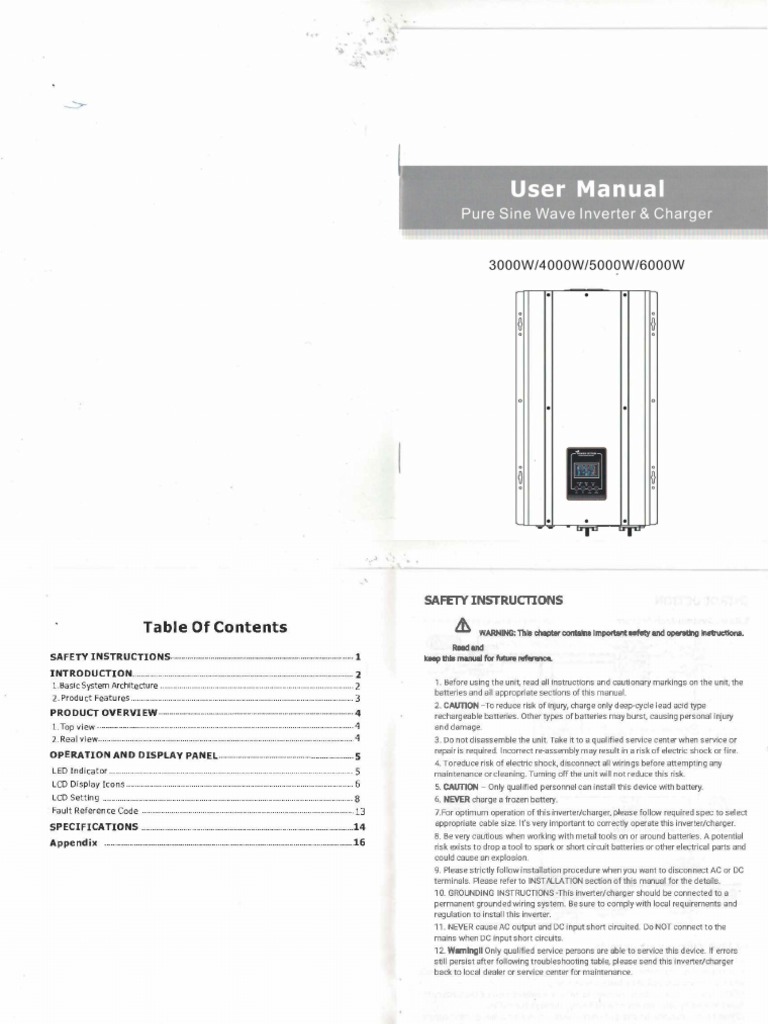 RP 3-6KW Manual | PDF