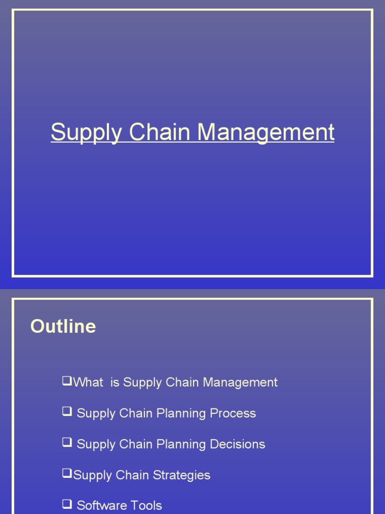 Supply Chain Management | PDF | Supply Chain | Supply Chain Management