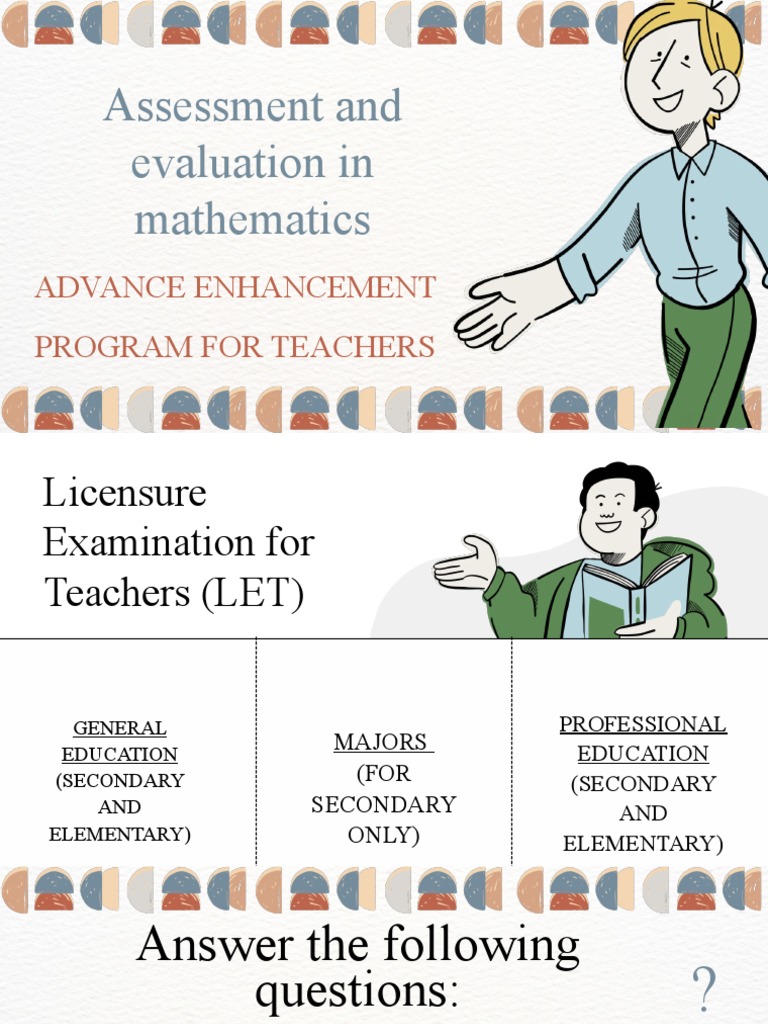 Adept Material Assessment and Evaluation in Mathematics | PDF ...