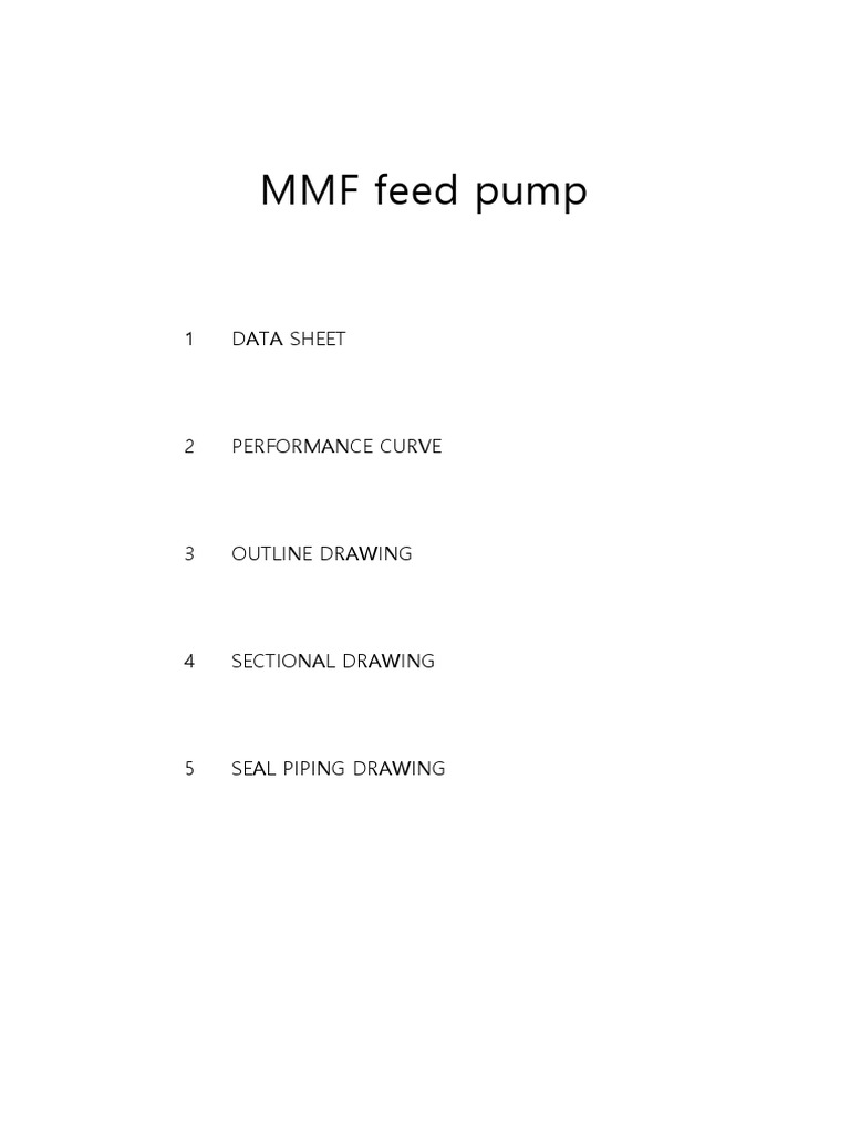 MMF Feed Pump | PDF | Pump | Applied And Interdisciplinary Physics