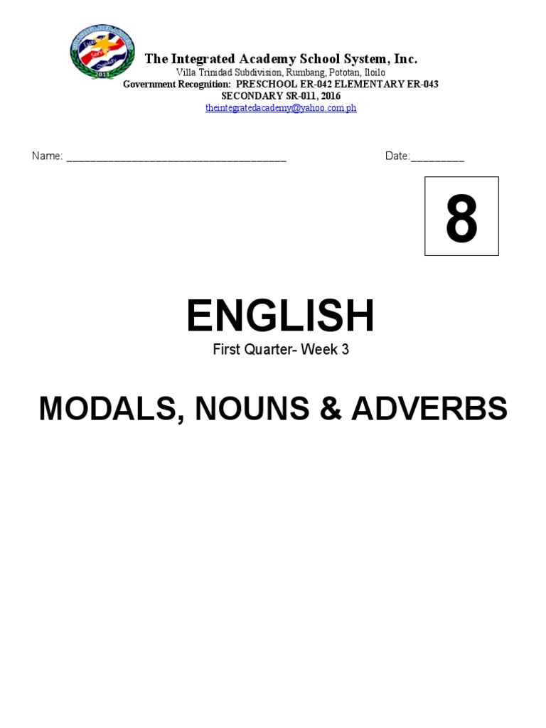 Eng8-Q1-W3-EDITED | PDF | Verb | Adverb