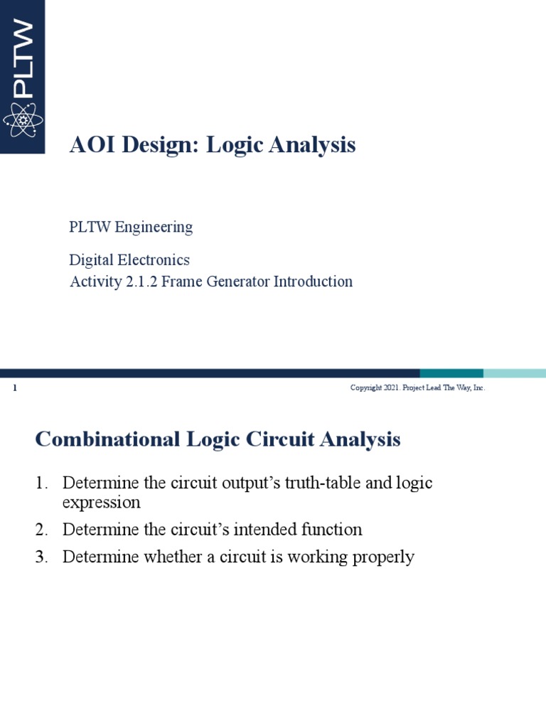 De 212 AOI Logic Analysis | PDF | Logic Gate | Logic