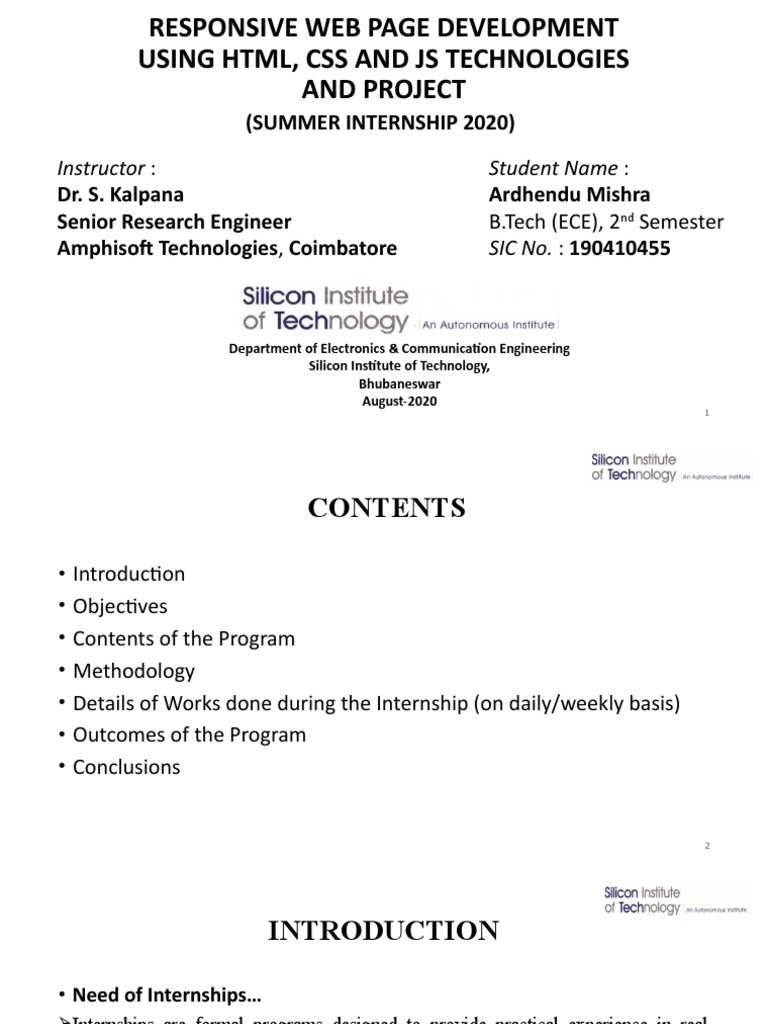 Web Developement Presentation | PDF | World Wide Web | Internet & Web