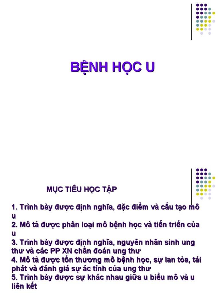 Bai 14. Benh Hoc U | PDF