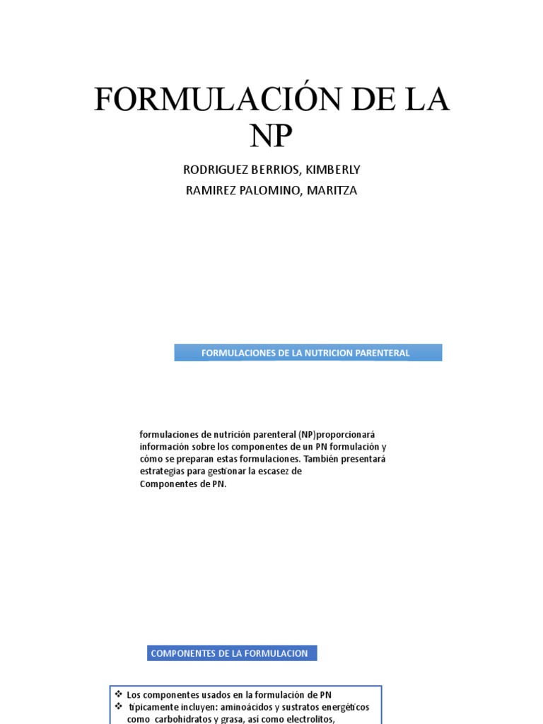 TEMA 6 Formulación de La NP | PDF | Bioquímica | Química