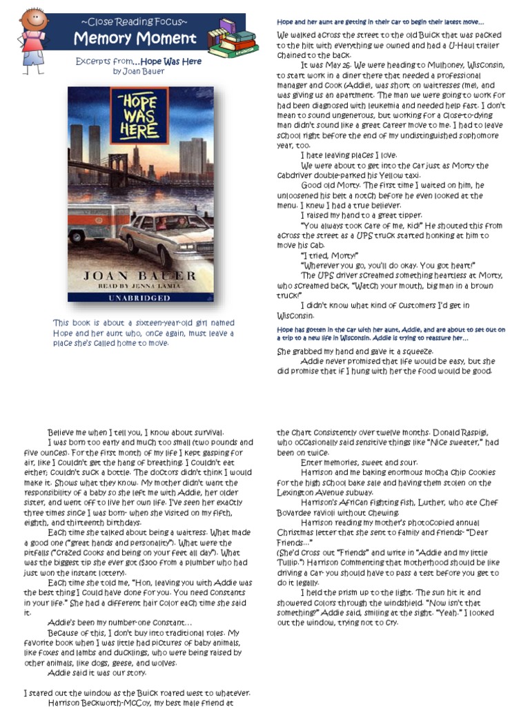 Memory Moment Excerpt | PDF