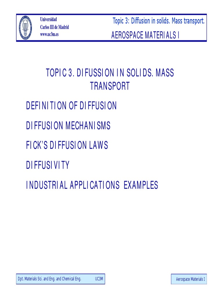 Session 5 T3 Difussion | PDF | Diffusion | Solid