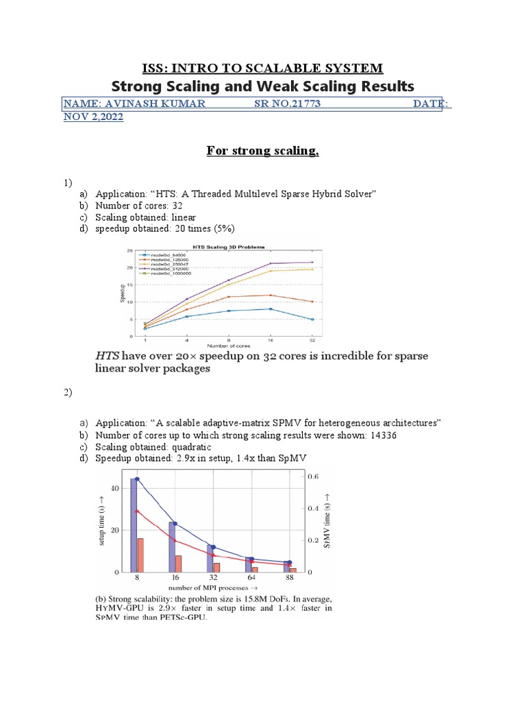 Strong Weak Scaling | PDF | Scalability | Tensor