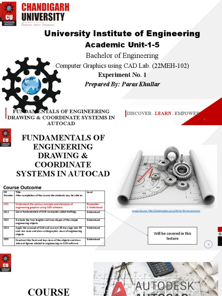 Fundamentals of Engineering Drawing Coordinate Systems in AutoCAD | PDF ...