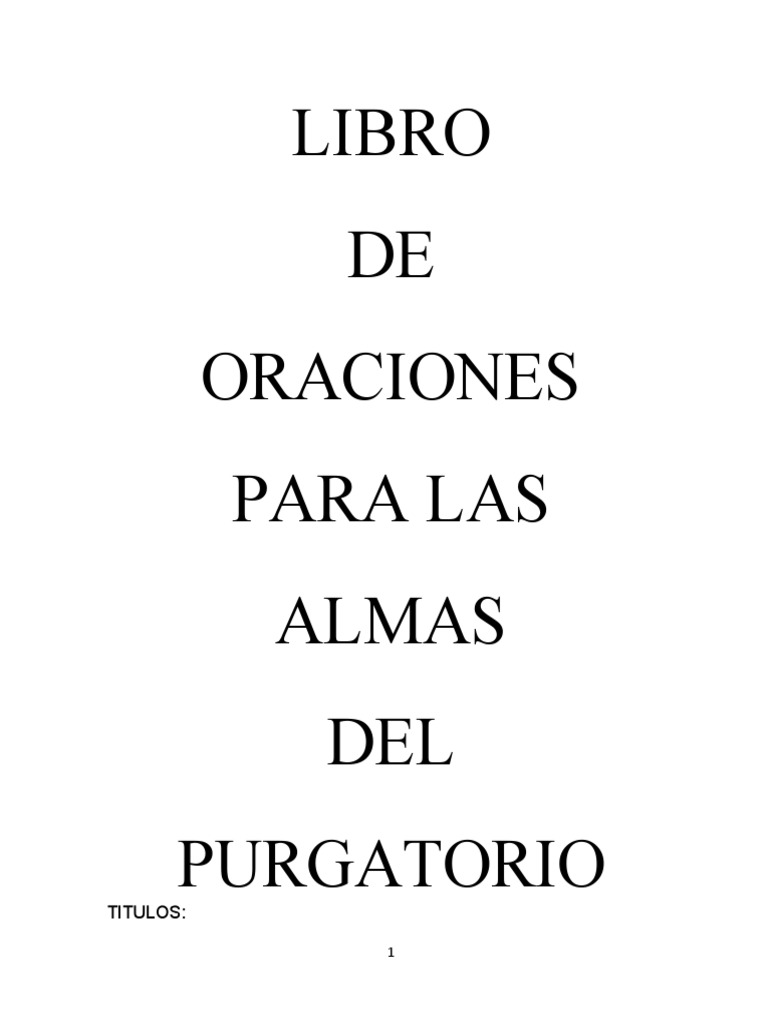 Almas Del Purgatorio | PDF | Purgatorio | Rosario