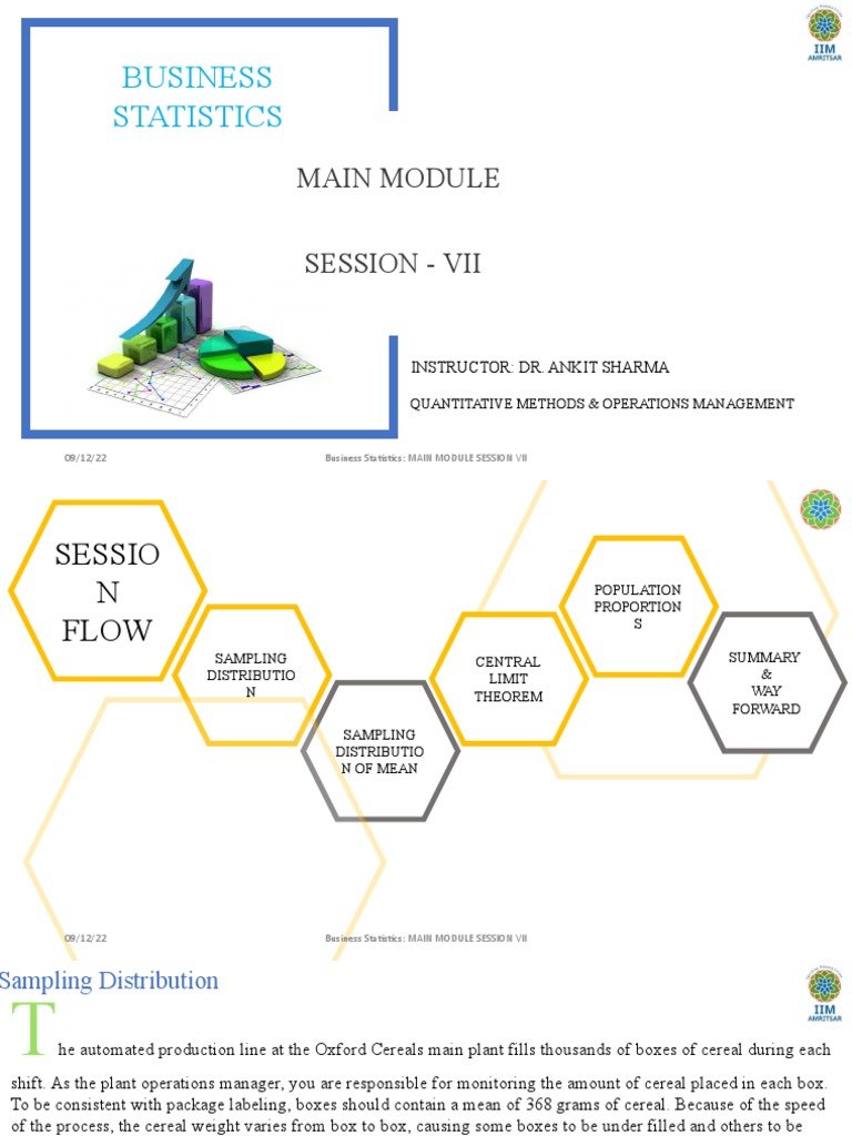 Main Module Business Statistics Class 7 | PDF | Standard Error | Standard Deviation