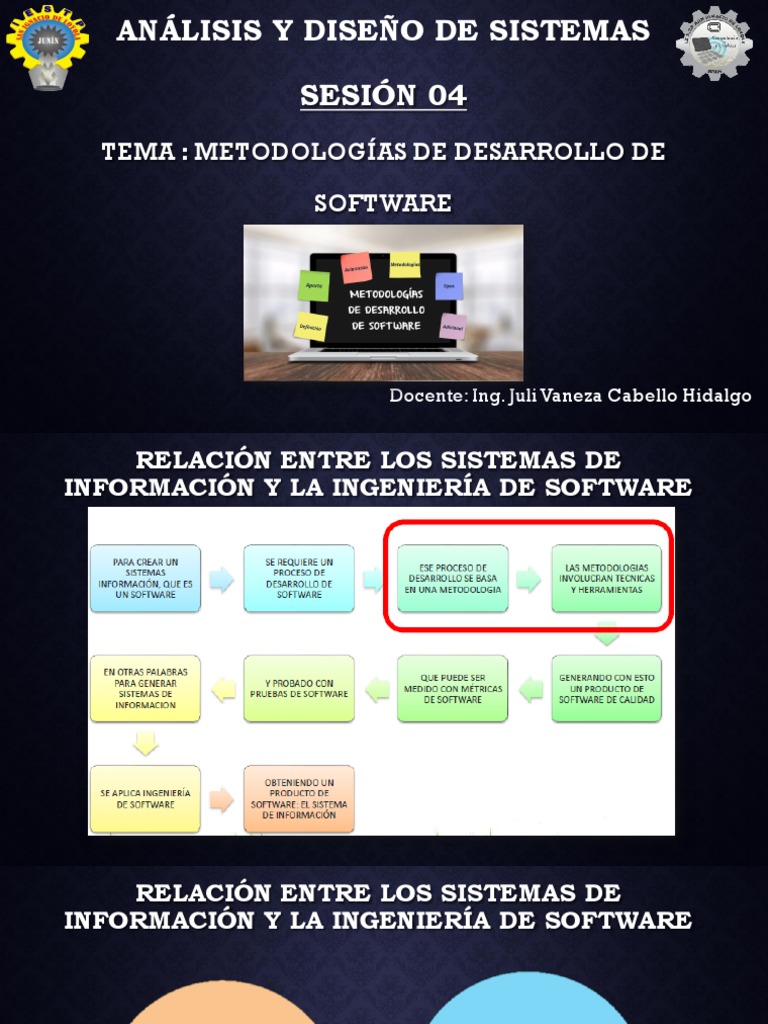 Diapositivas Sesion 04 - Analisis y Diseno de Sistemas | PDF | Software | Ingeniería de software