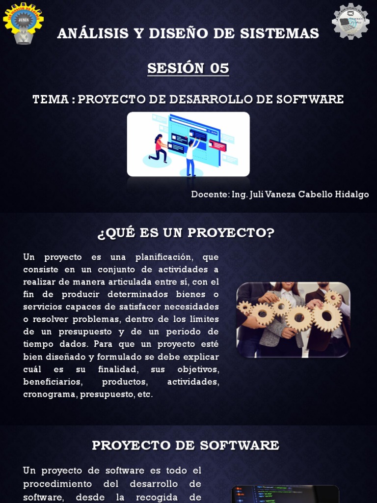 Diapositivas Sesion 05 - Analisis y Diseno de Sistemas | PDF | Software | Microsoft