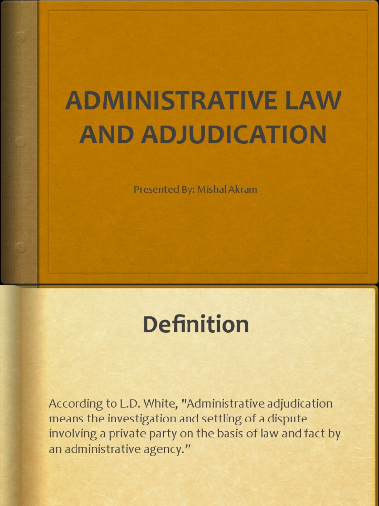 Public Ad (Lect 8) Administrative Law and Adjudication | PDF | Lawsuit | Administrative Law