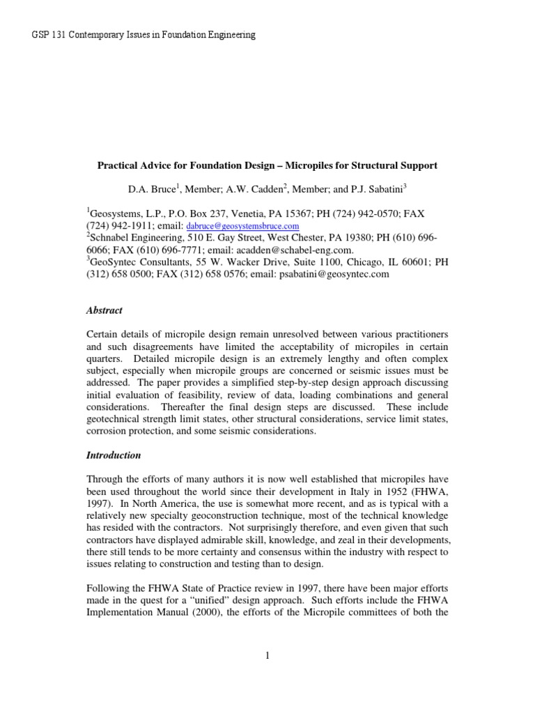 Micro Piles For Structural Design | PDF | Deep Foundation | Buckling