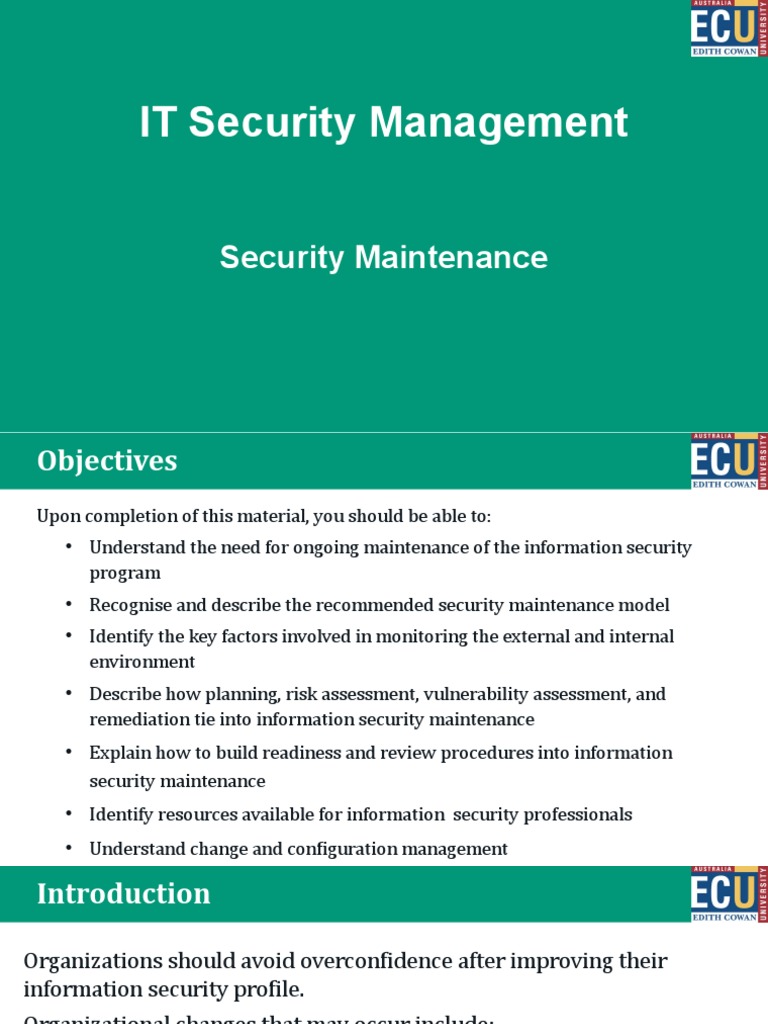 Module 11 Maintaining Infosec 211 Pdf Information Security Vulnerability Computing