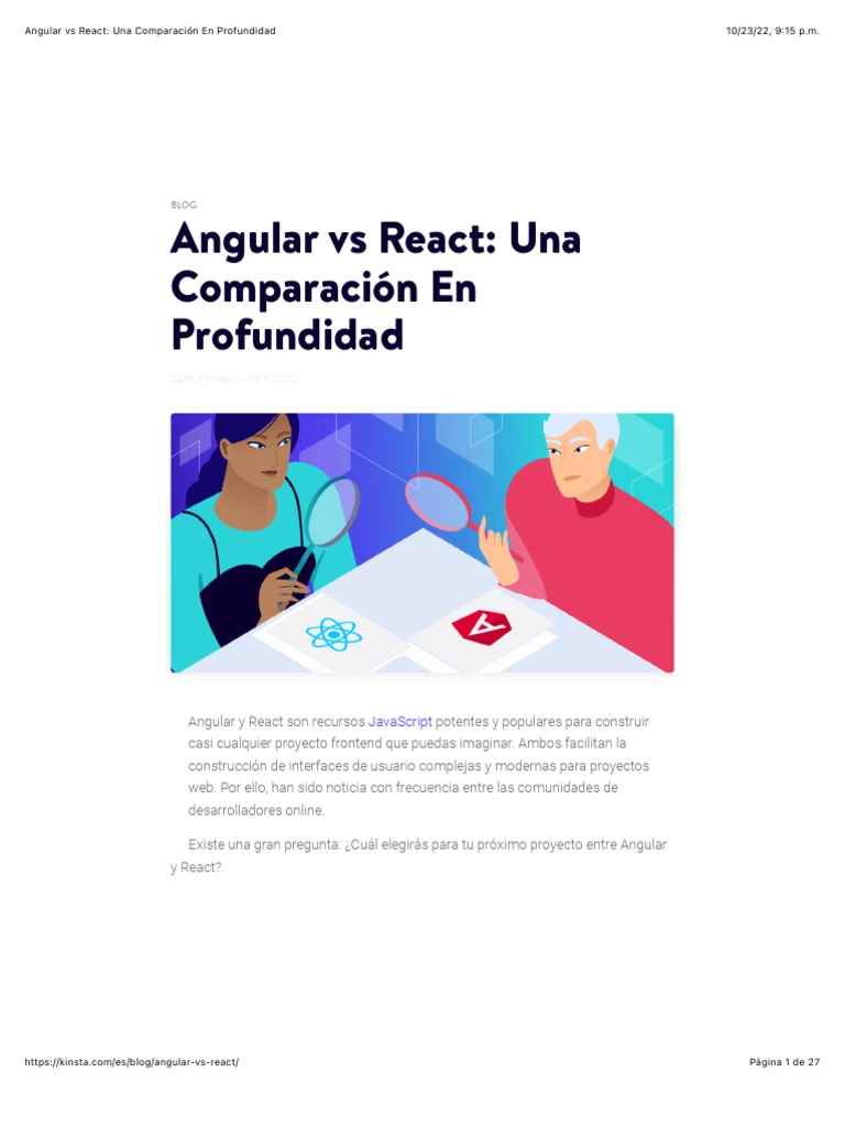 Angular Vs React Una Comparación en Profundidad | PDF | Script Java ... Angular Vs React Una Comparación en Profundidad | PDF | Script Java ...
