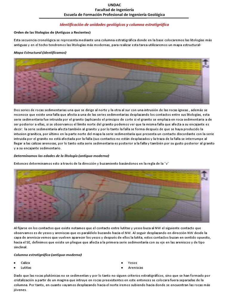 Estratigrafía y Uso de SEDLOG | PDF | Roca (geología) | Estrato
