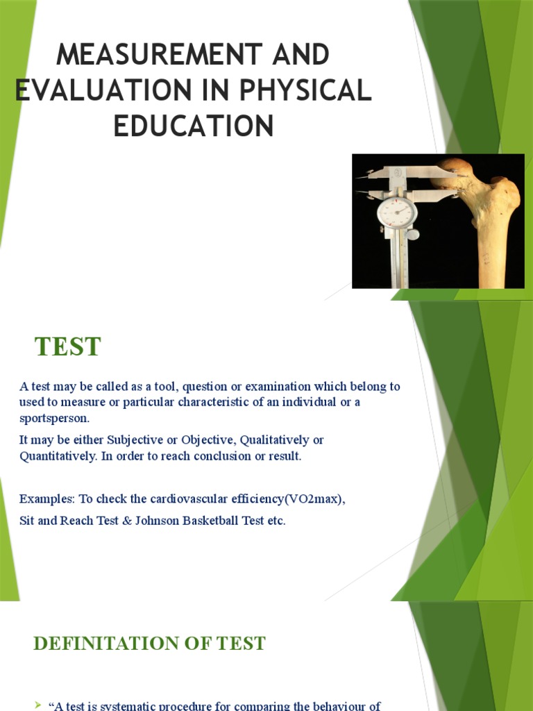 Measurement and Evaluation in Physical Education | PDF | Body Mass ...