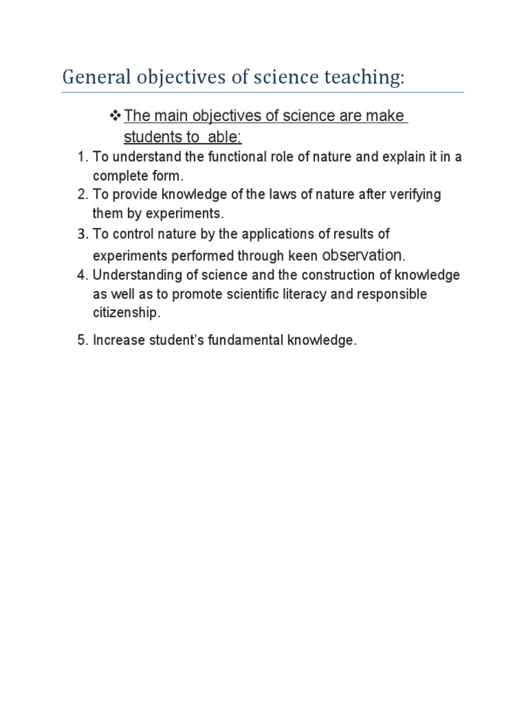 General Objectives of Teaching | PDF | Lesson Plan | Teachers