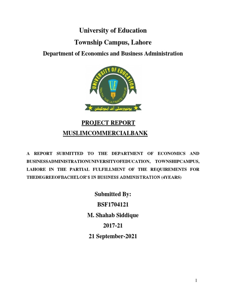 Project Report (MCB) Final | PDF | Banks | Master Card