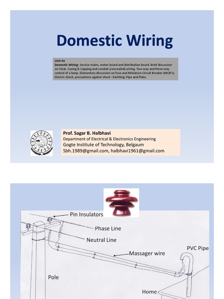 Domestic Wiring | PDF | Electrical Wiring | Components