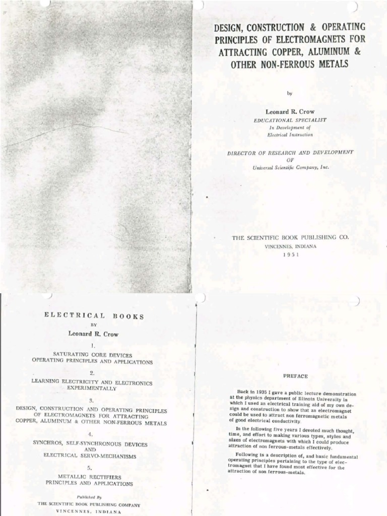 Design Construction and Operating Principles of Electromagnetics For Attracting Copper Aluminum ...