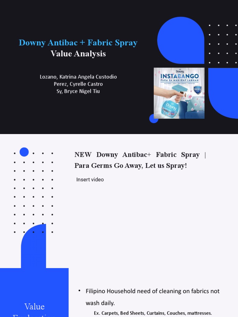 Downy Antibac Fabric Spray Value Analysis | PDF | Wellness