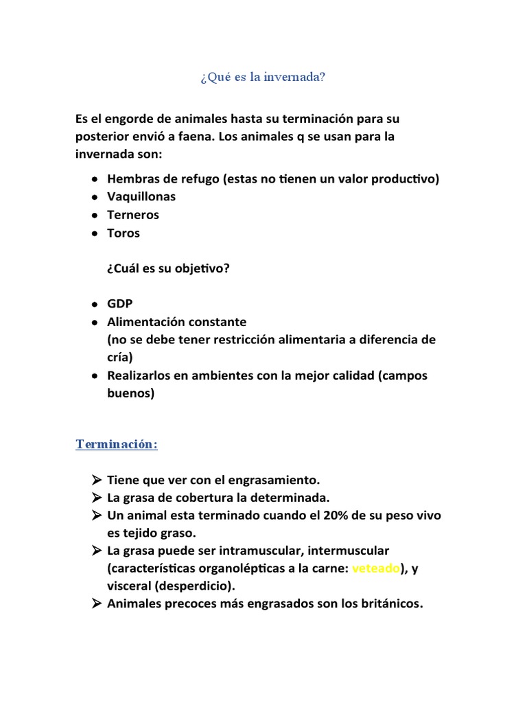 Qué Es La Invernada JSJ | PDF | Pasto | Agricultura
