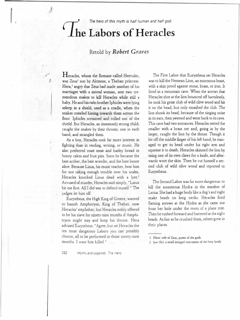 Heracles and the Nemean Lion: Retelling the Myth of Heracles' First ...