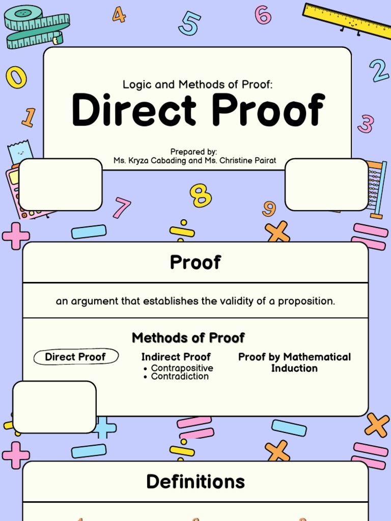 Direct Proofs: Logic and Methods | PDF | Mathematical Proof | Logic