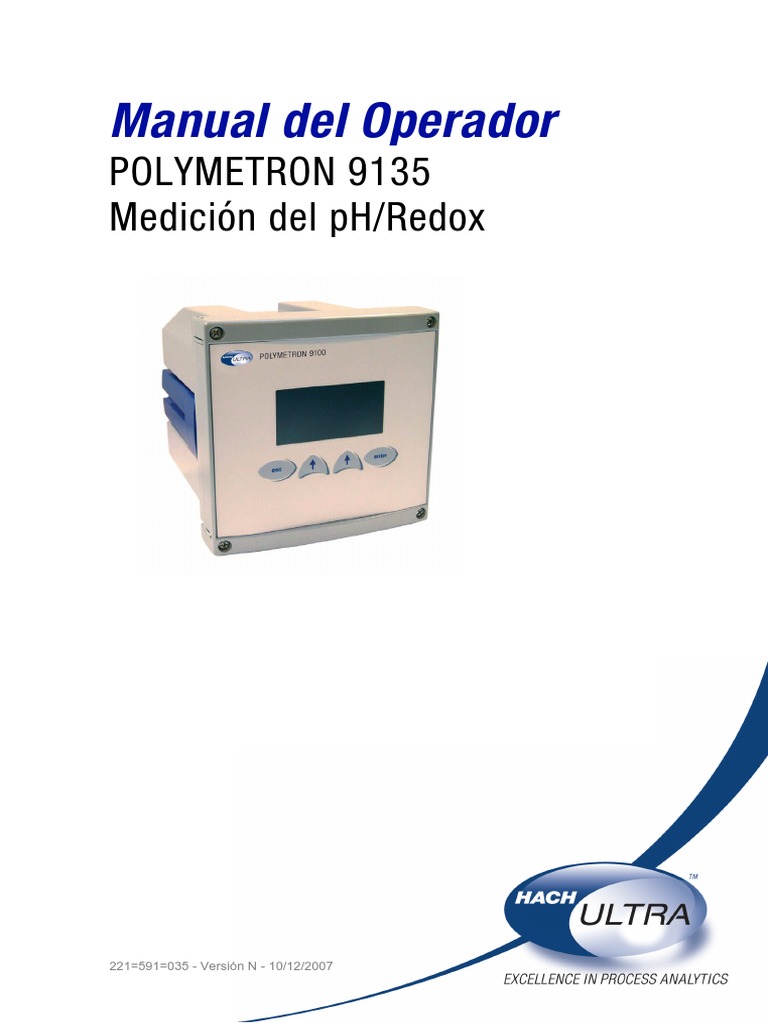 POLYMETRON 9135 Medición Del pH-redox-Spanish-Manual Del Operador | PDF ...