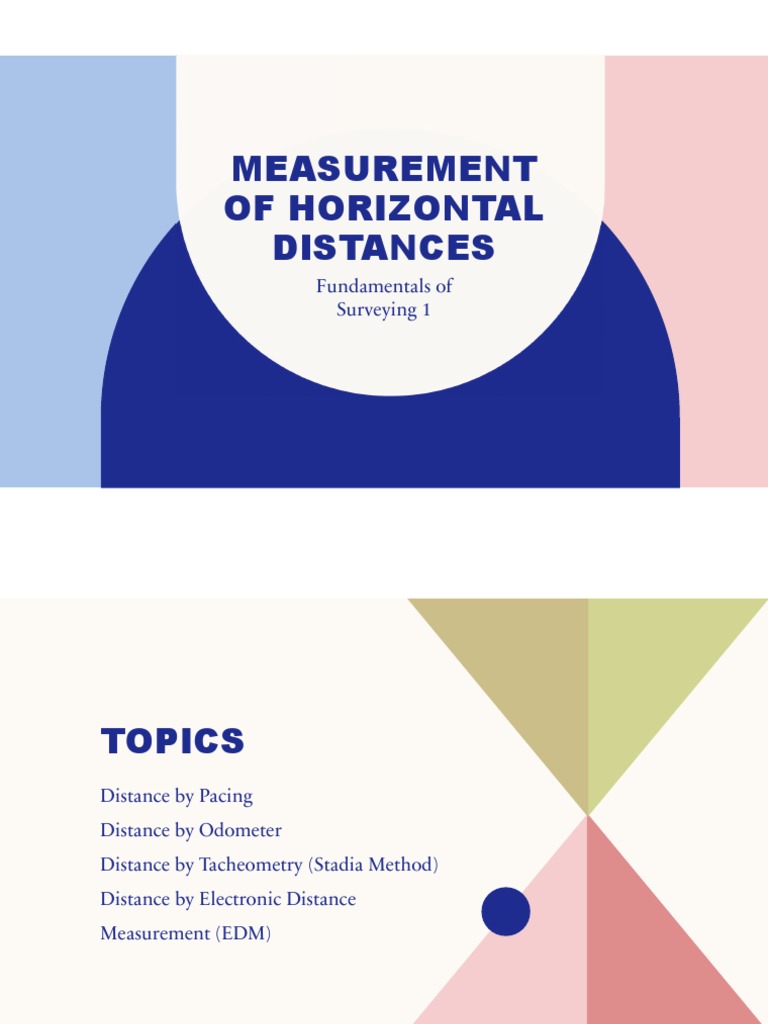 Topic 2 Measurement of Horizontal Distances | PDF | Surveying | Optics