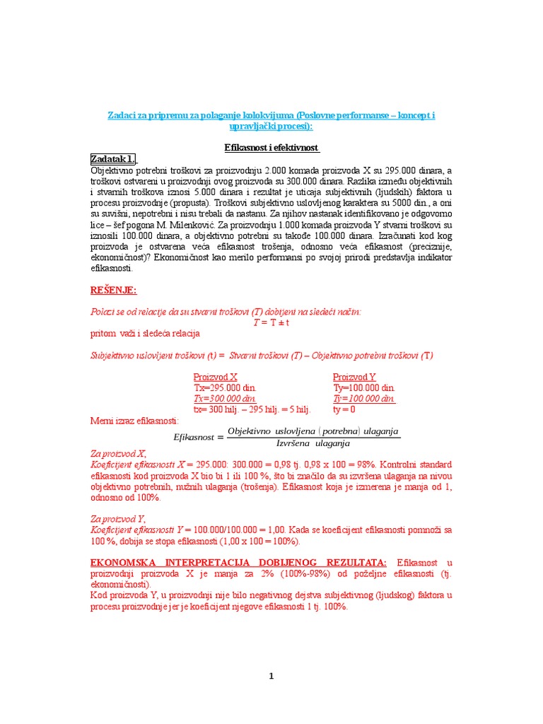 ZADACI ZA PRIPREMU KOLOKVIJUM 2022 Final | PDF