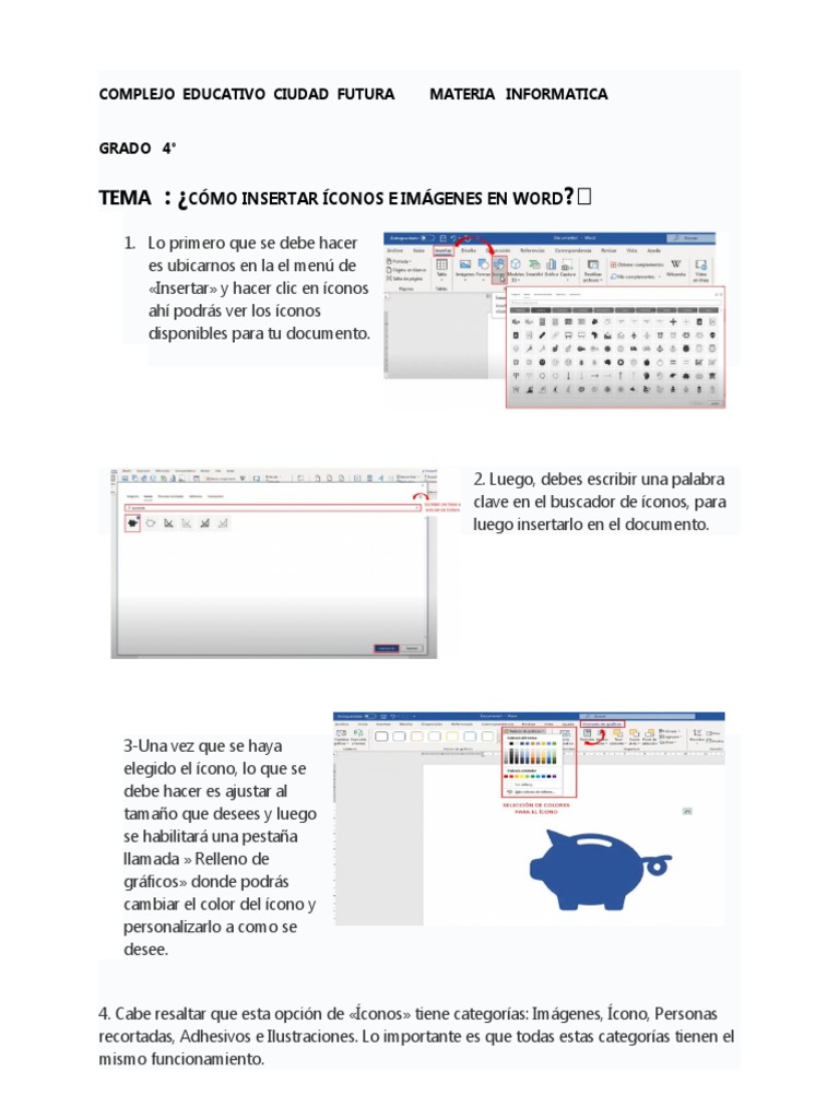 Cómo Insertar Íconos e Imágenes en Word | PDF