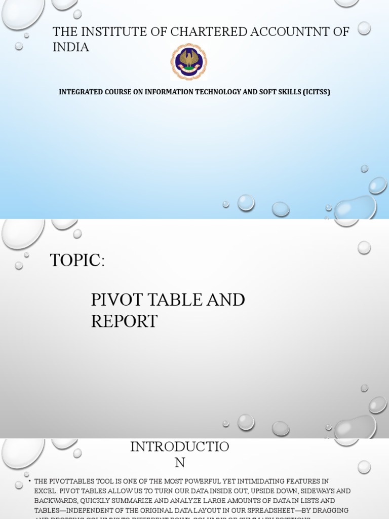 Presentation Pivot | PDF | Information Science | Data Management