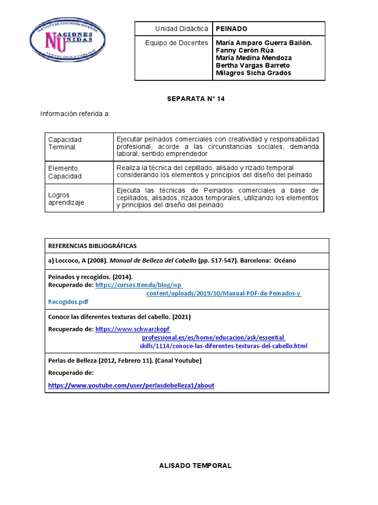 Separata N°14 | PDF | Pelo