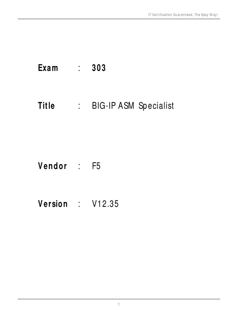 303 V12.35 | PDF | Hypertext Transfer Protocol | Networking