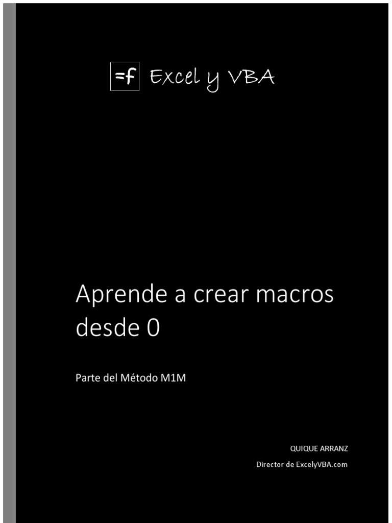 002 Manual - Aprende A Programar Macros Desde 0 | PDF | Macro (informática) | Lenguaje de ...