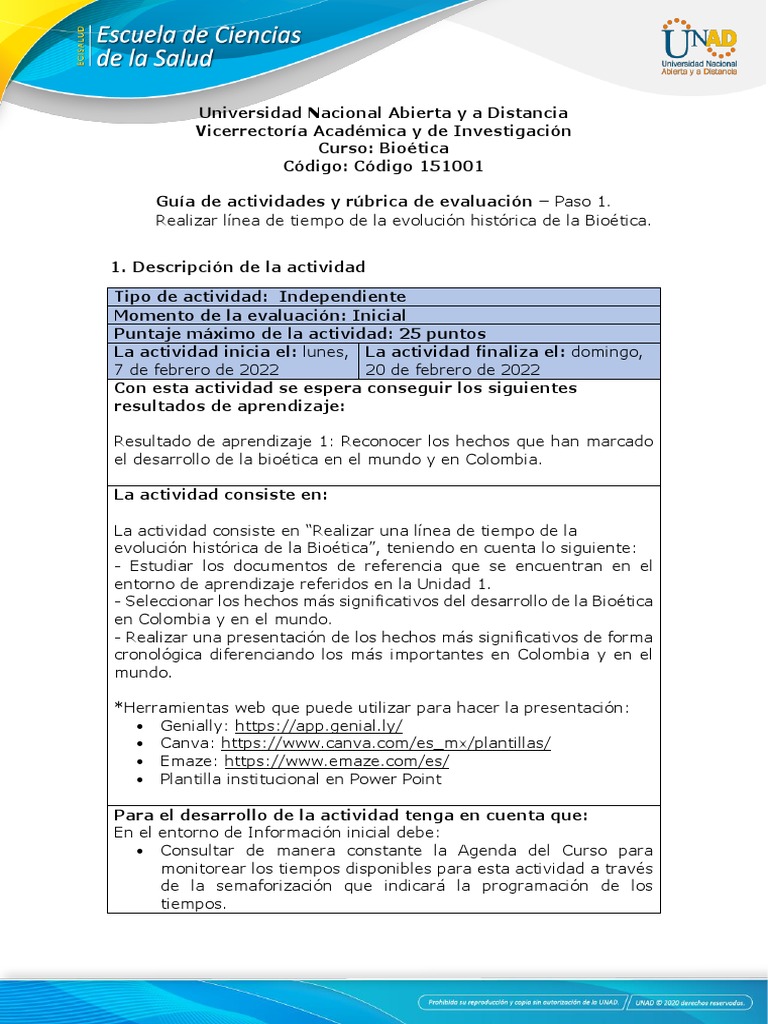 Guia de Actividades y Rúbrica de Evaluación - Unidad 1 - Paso 1 ...