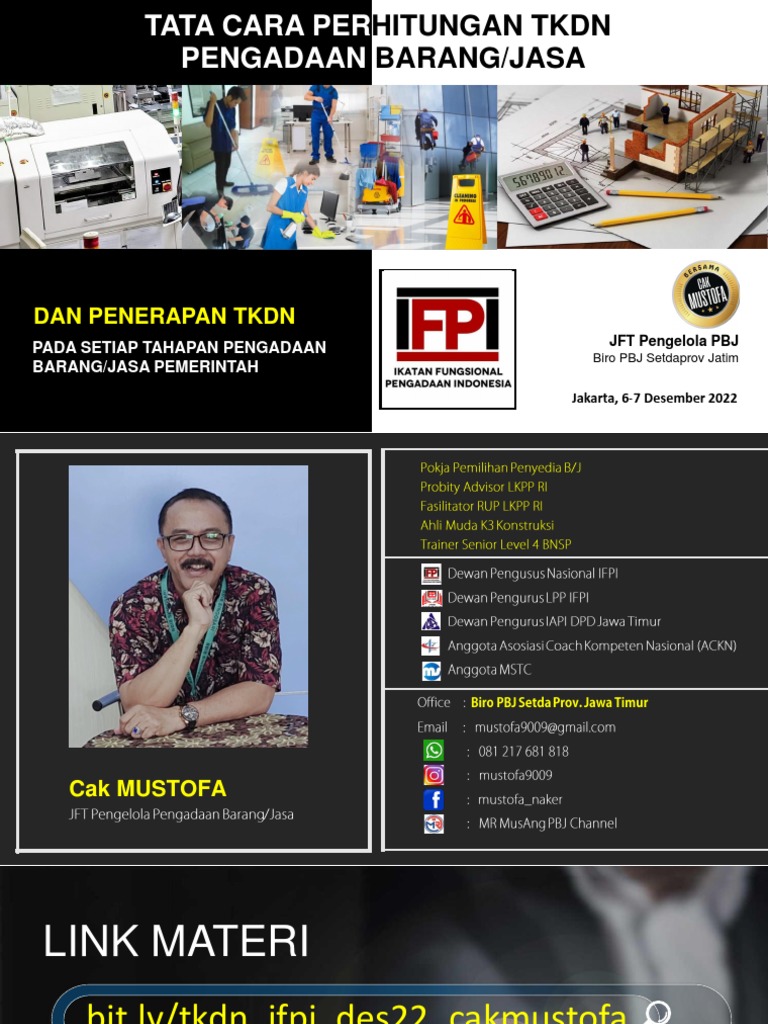 Perhitungan - Penerapan TKDN PBJ - IFPI - Cak Mustofa | PDF
