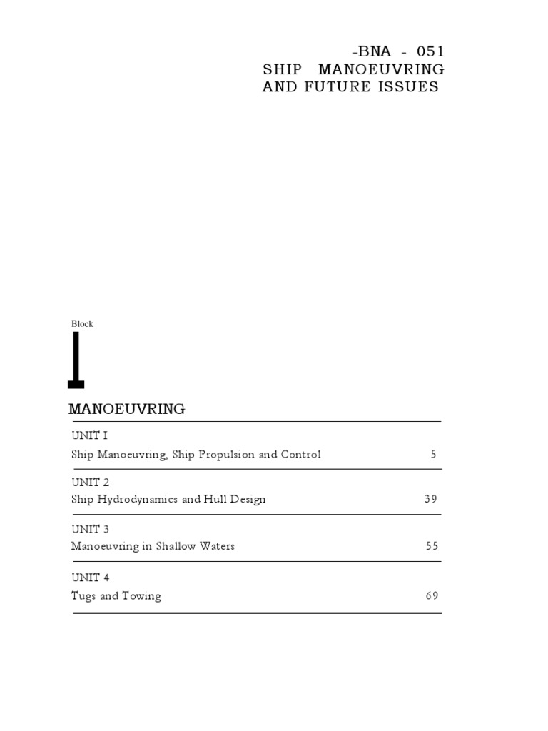 IMU Manoeuvring | PDF | Ships | Horsepower