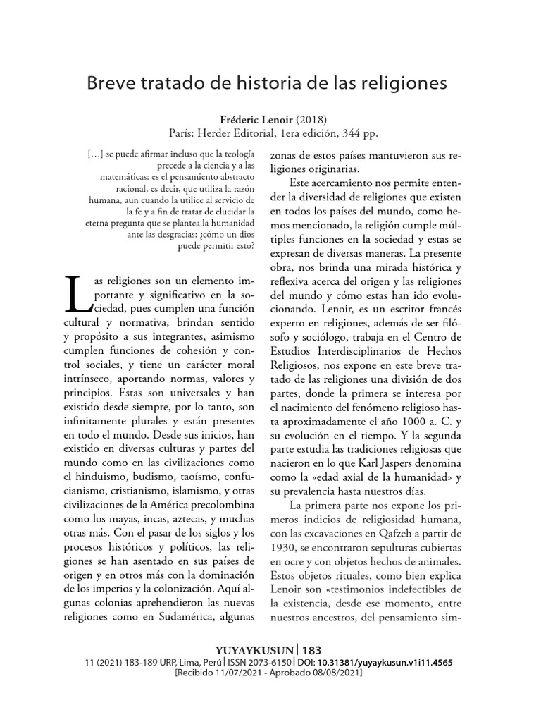 Breve Tratado de Historia de Las Religiones | PDF | Dios | Gautama Buddha