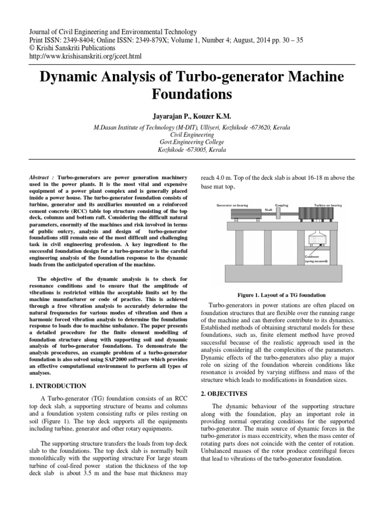 Dynamic Analysis of Turbo Generator Mach | PDF | Beam (Structure) | Geotechnical Engineering