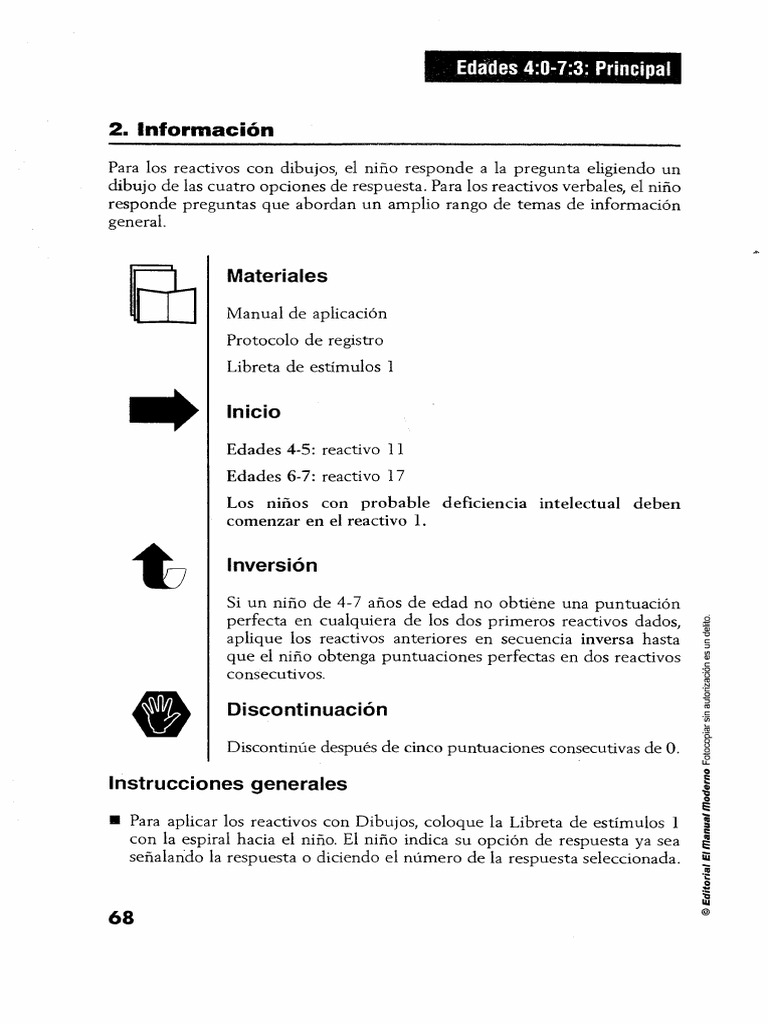WPPSI III Escala Wechsler de Inteligenci | PDF | Panes | Productos lácteos